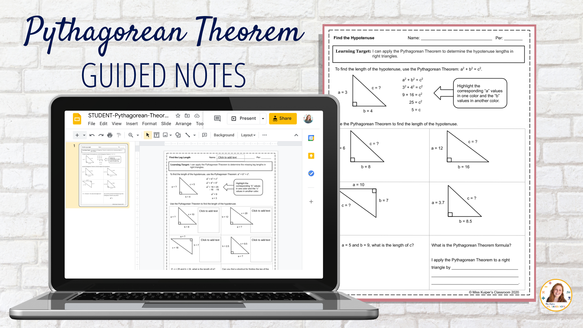 The Pythagorean Theorem – Miss Kuiper's Classroom
