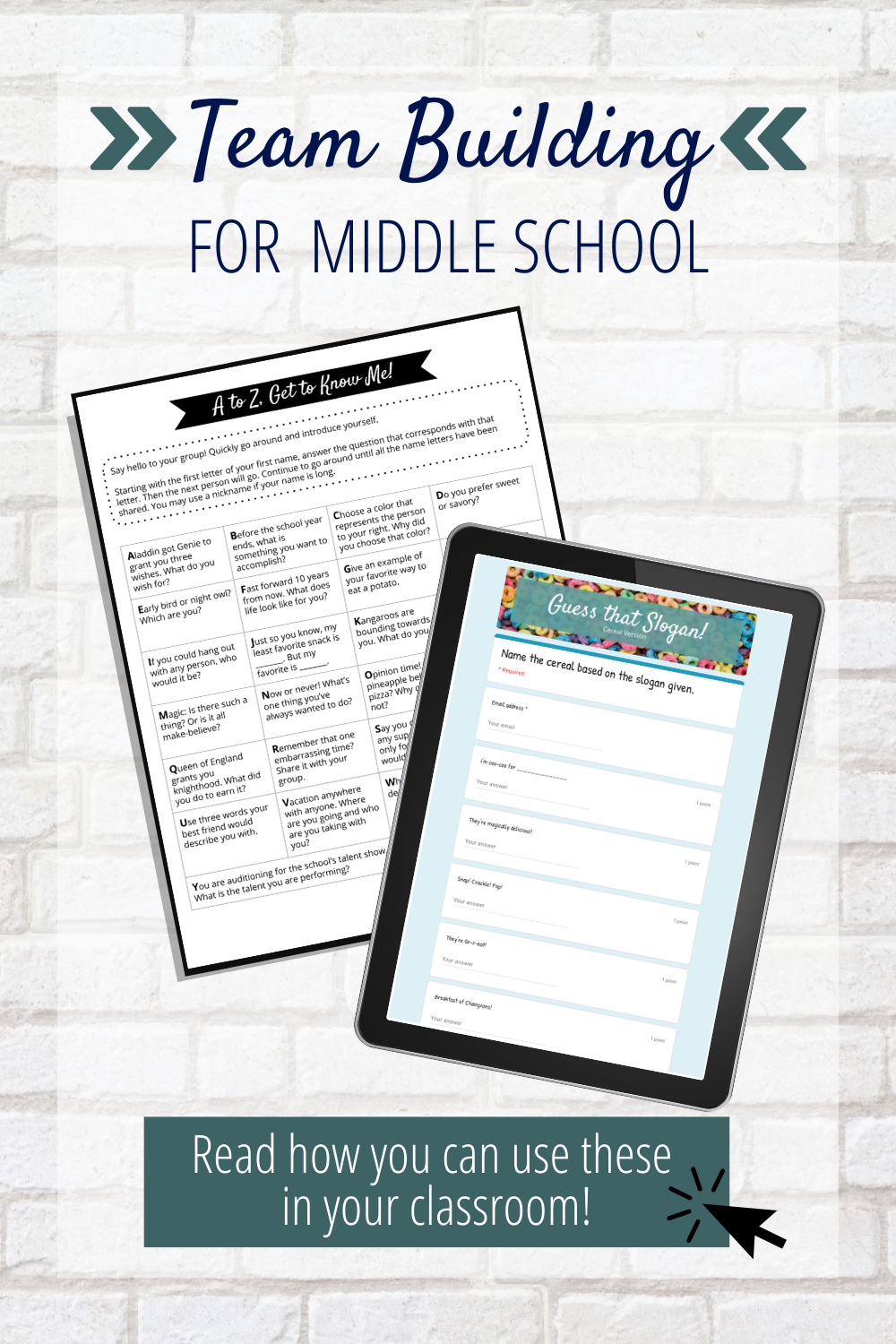 Team Building for Middle School – Miss Kuiper's Classroom