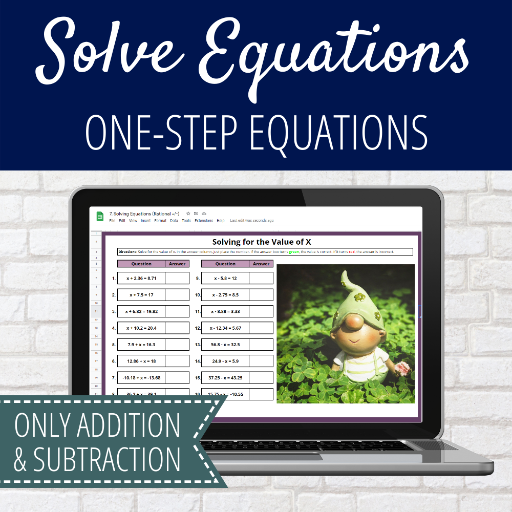 Scaffolded Unit Plan: Solving One Step Equations - Miss Kuiper's Classroom