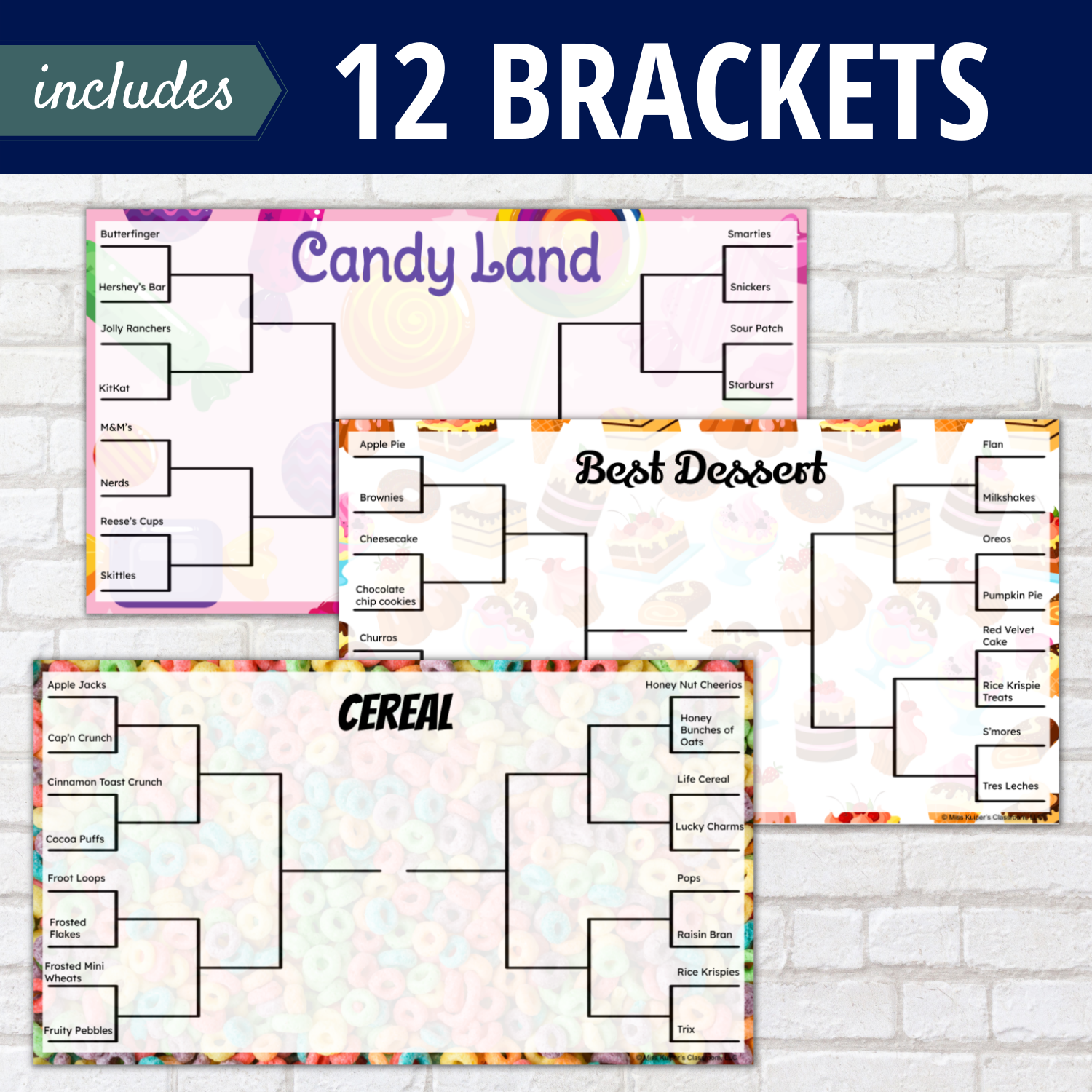 Year Long Editable Bell Ringer Attendance Bracket Templates for All ...