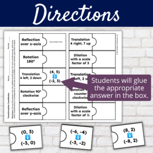 Geometric Transformations Coordinate Matching Activity – Miss Kuiper's ...