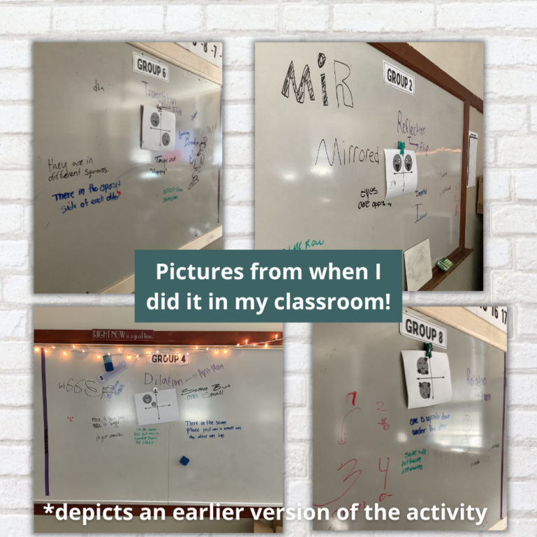 Geometric Transformations 8th Grade Introduction Lesson using Discovery ...