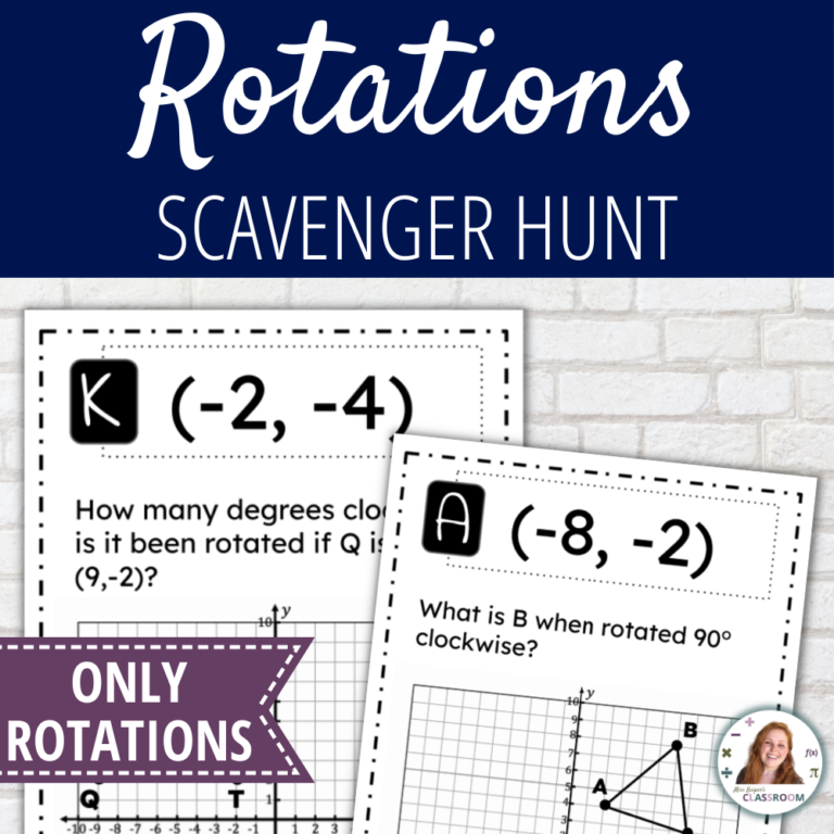 Geometry Rotations Scavenger Hunt Activity – Miss Kuiper's Classroom